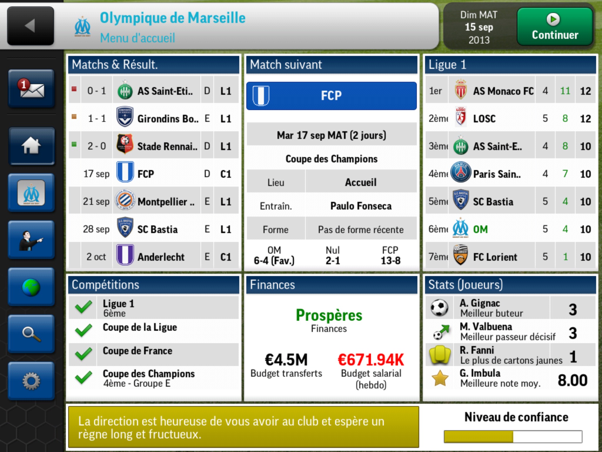 Football Manager Handheld™ 2014, l'entraineur c'est vous