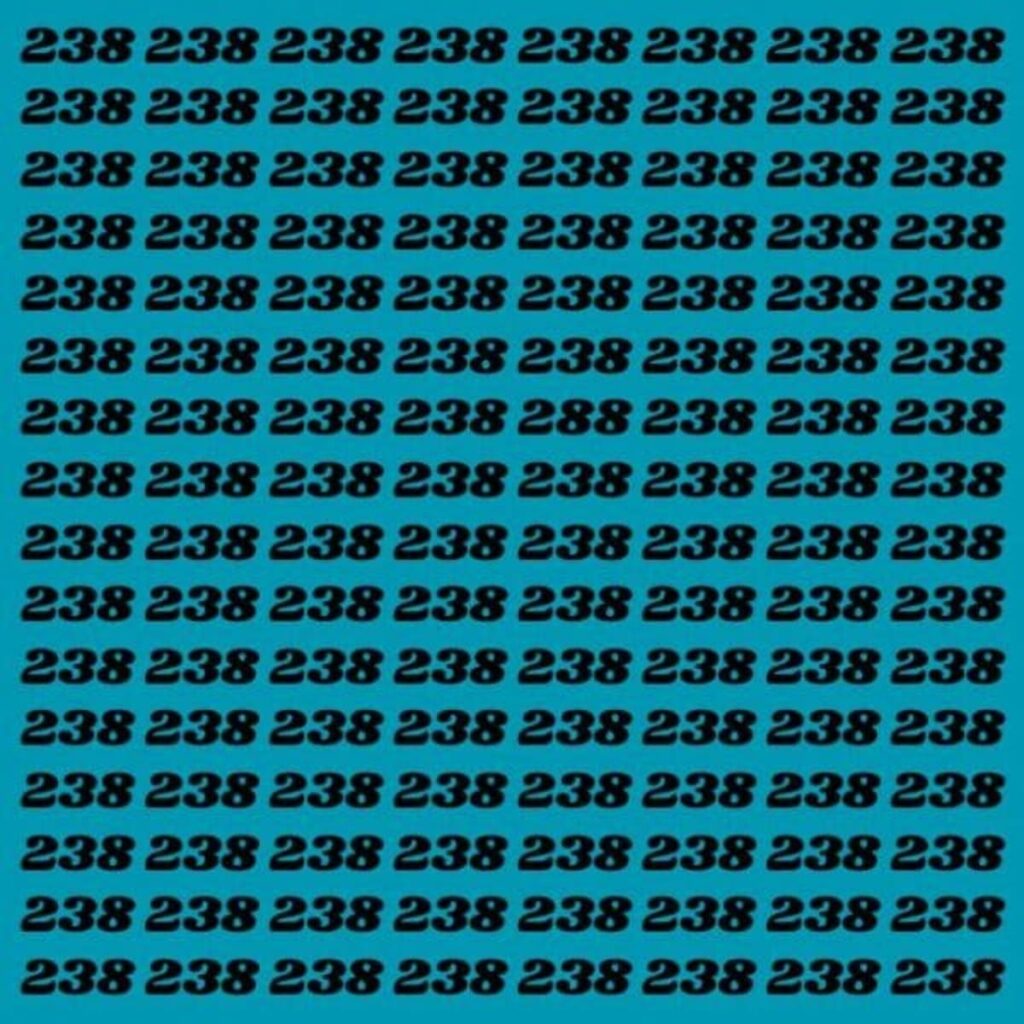 Saurez-vous repérer le 288 caché ? Ce test visuel met vos yeux à rude ...